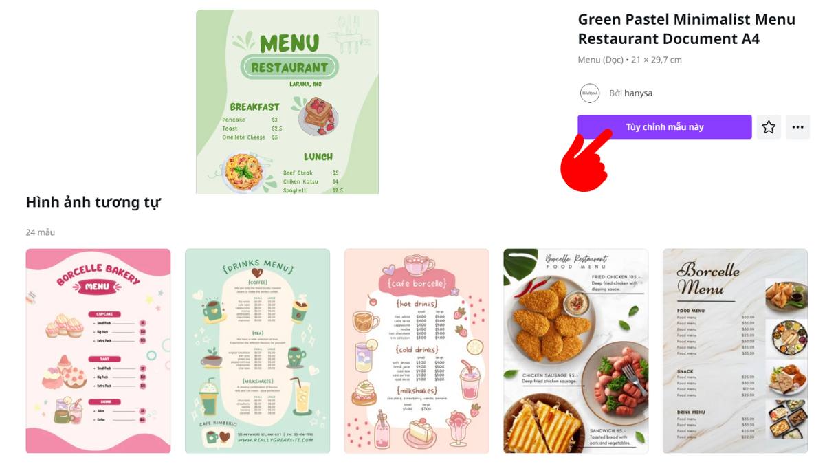 Hướng dẫn cách tạo menu trên Canva chuyên nghiệp