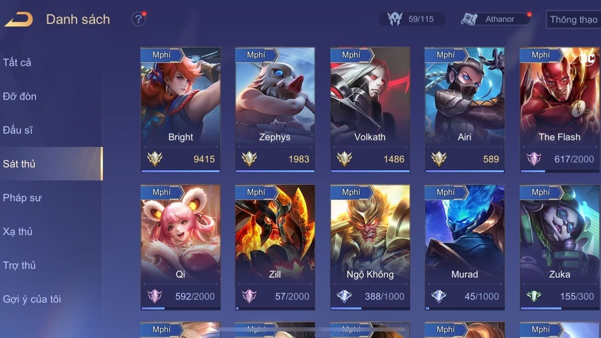 Danh sách tất cả tướng Liên Quân mạnh nhất và mới nhất 2023