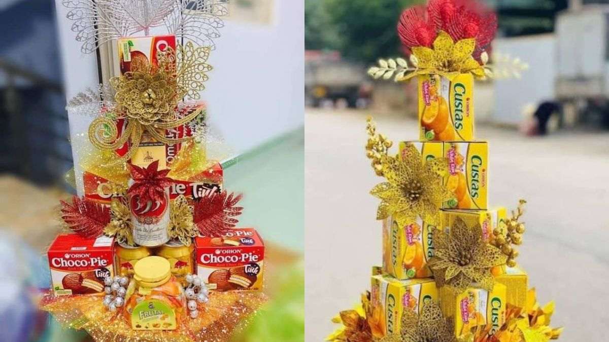 35+ Cách làm tháp bánh Tết, tháp nước ngọt, tháp bia đẹp mắt