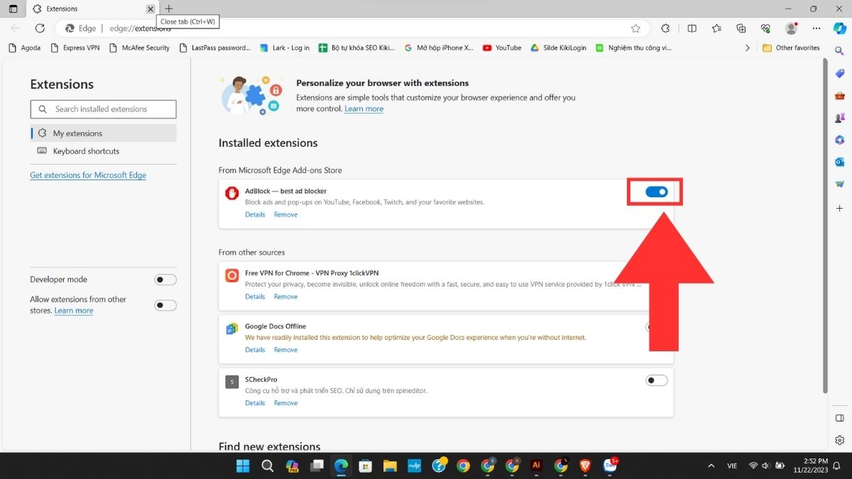 Cách tắt AdBlock chặn quảng cáo trên các trình duyệt