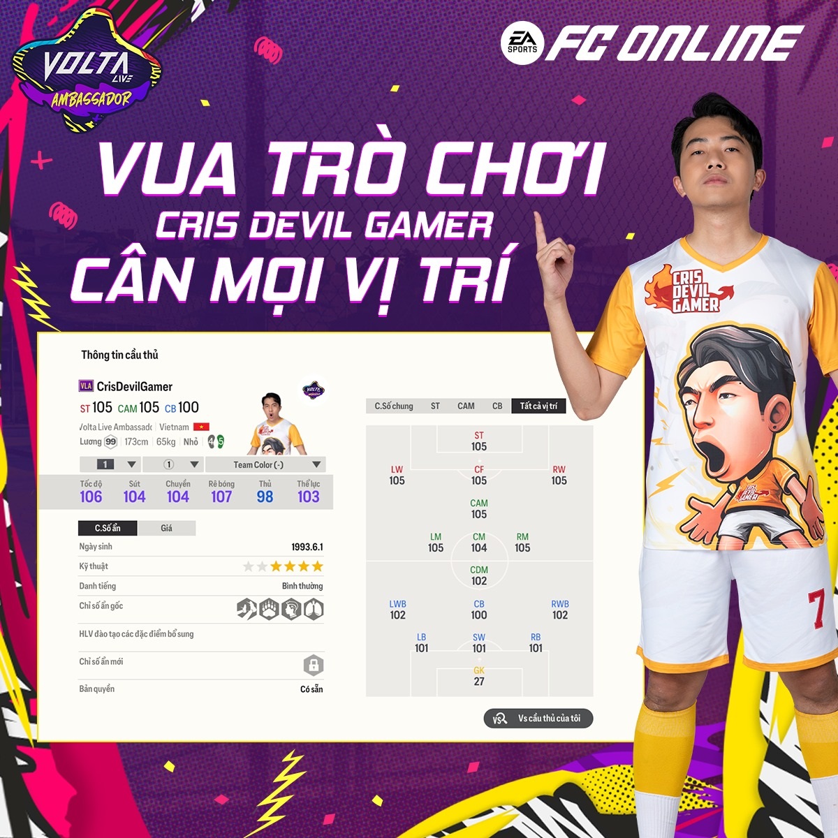Độ Mixi cùng Cris Phan thành siêu sao FC Online, xuất hiện với mùa thẻ VLA cực chất