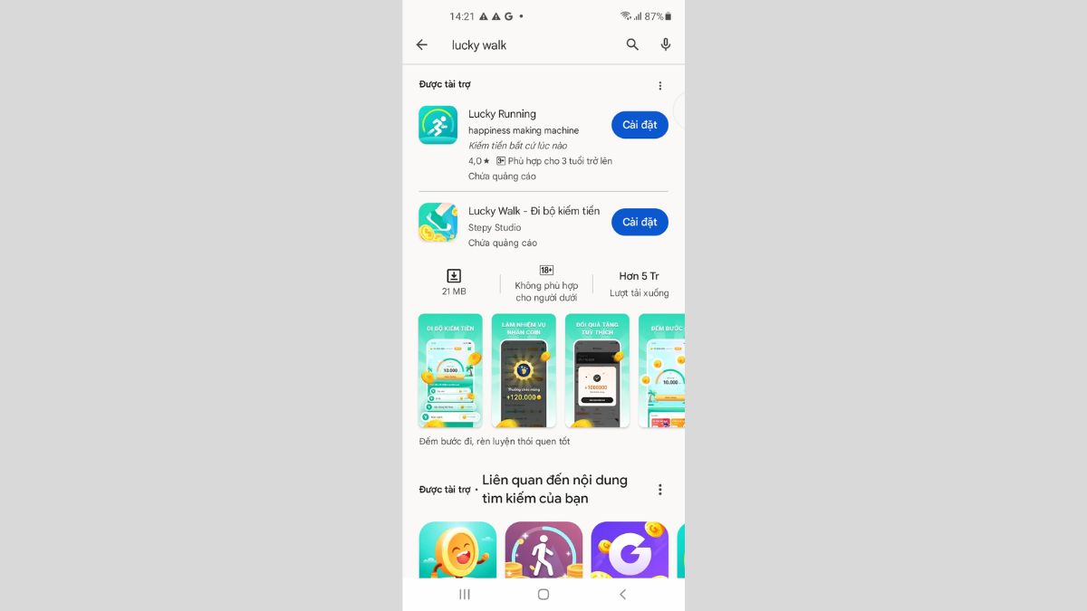 Tải Lucky Walk - Ứng dụng đi bộ kiếm tiền trên điện thoại