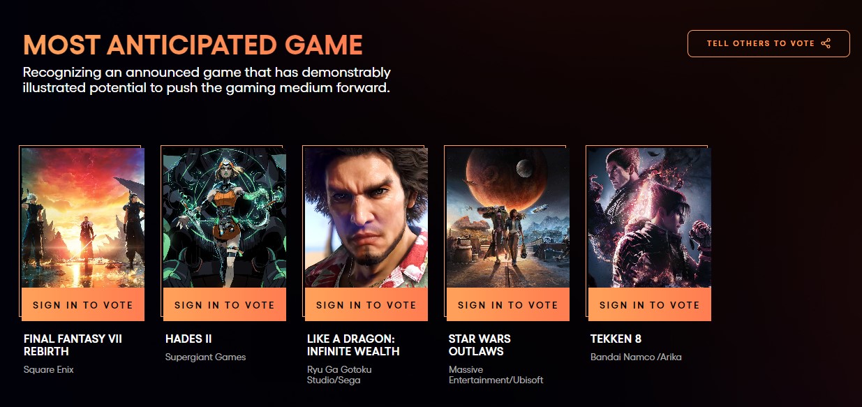 Toàn bộ danh sách đề cử The Game Awards 2023, Baldur's Gate 3 và Alan Wake 2 xuất sắc dẫn đầu