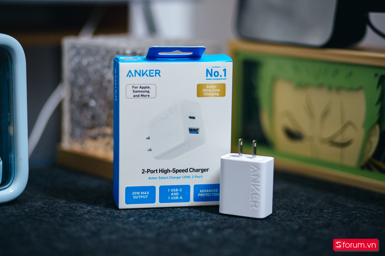Trên tay củ sạc nhà nào cũng cần: Thương hiệu Anker, công suất 20W, 2 cổng tiện lợi mà chưa tới 200K