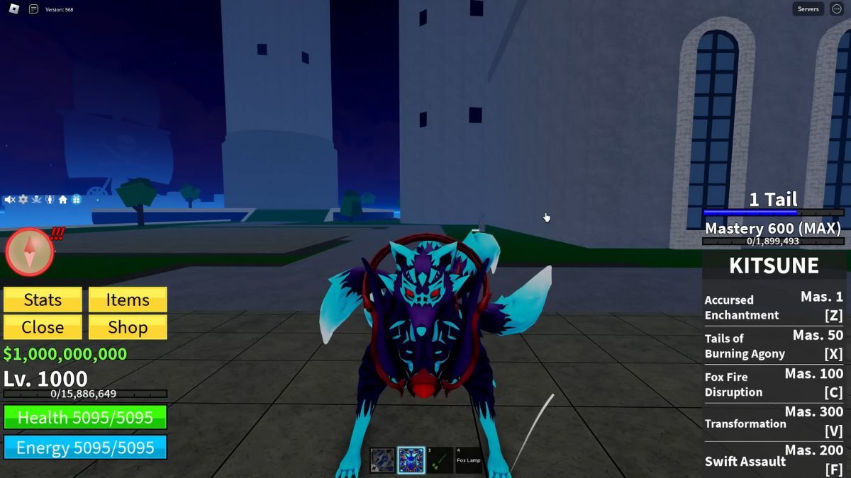 Cách nhận Trái Kitsune trong Blox Fruits nhiều nhất