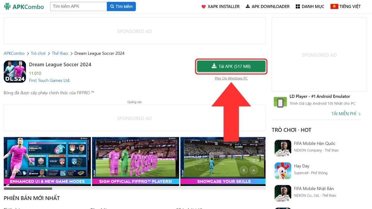 Cách tải DLS 2024 (Dream League Soccer 2024) đơn giản nhất