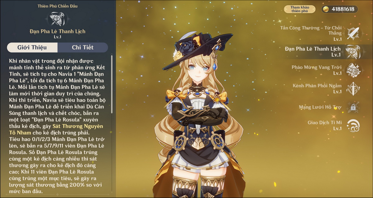 Genshin Impact: Hướng dẫn build Navia, đóa hồng có gai