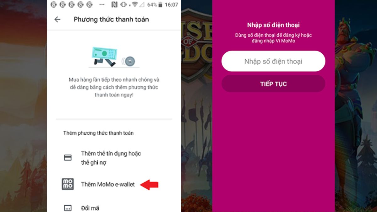 5 Cách nạp Rise Of Kingdoms bằng thẻ điện thoại, SMS, MoMo