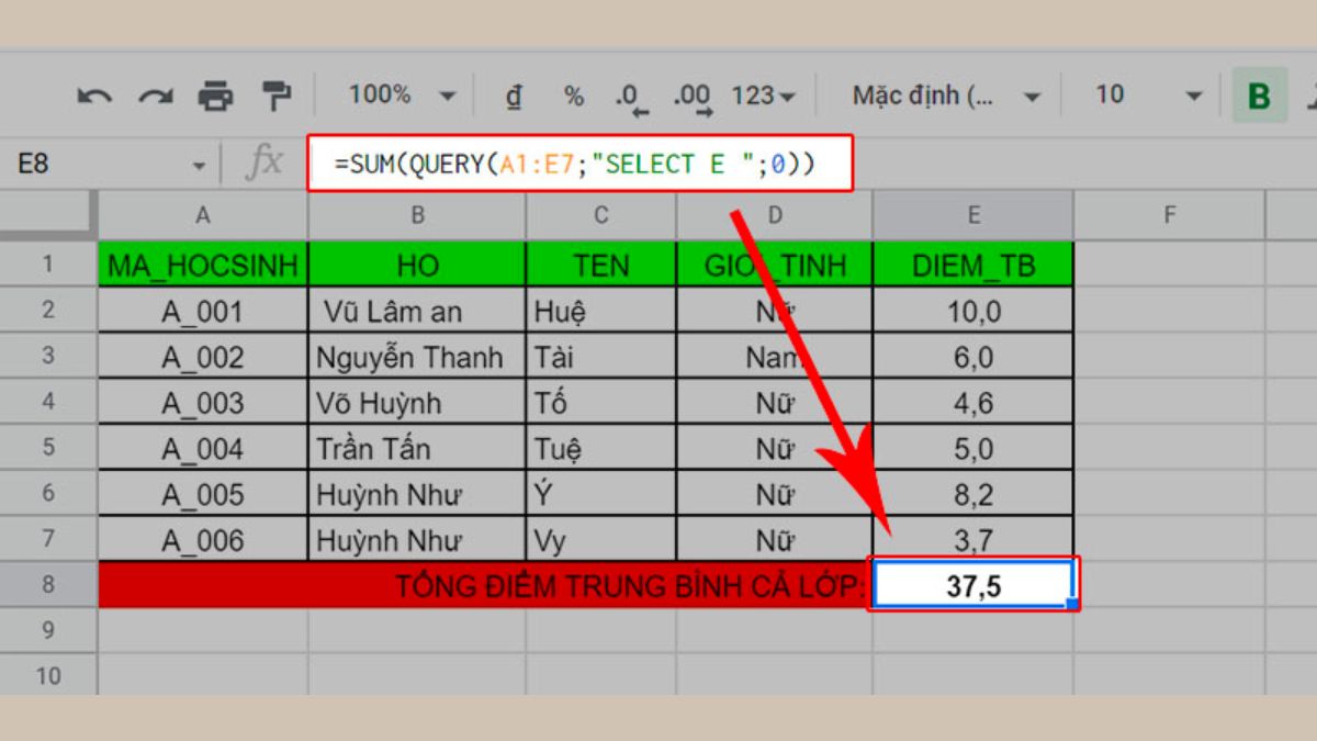 Cách sử dụng hàm QUERY trong Google Sheet nhanh chóng