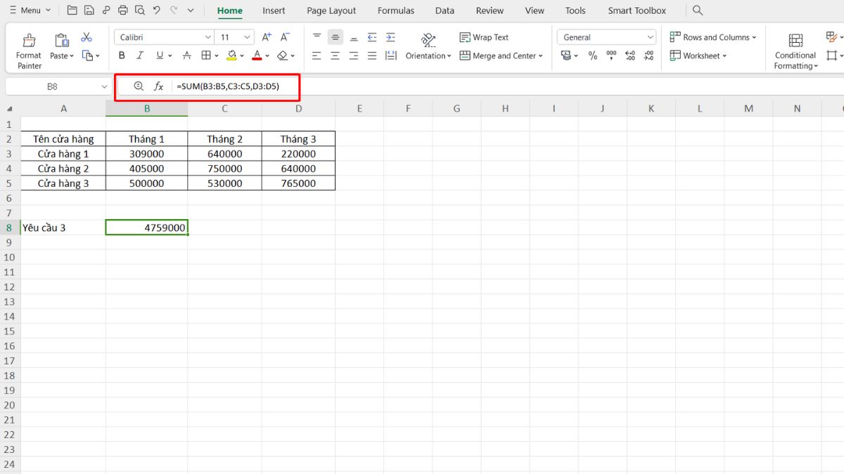Hướng dẫn cách sử dụng hàm SUM trong Excel đơn giản