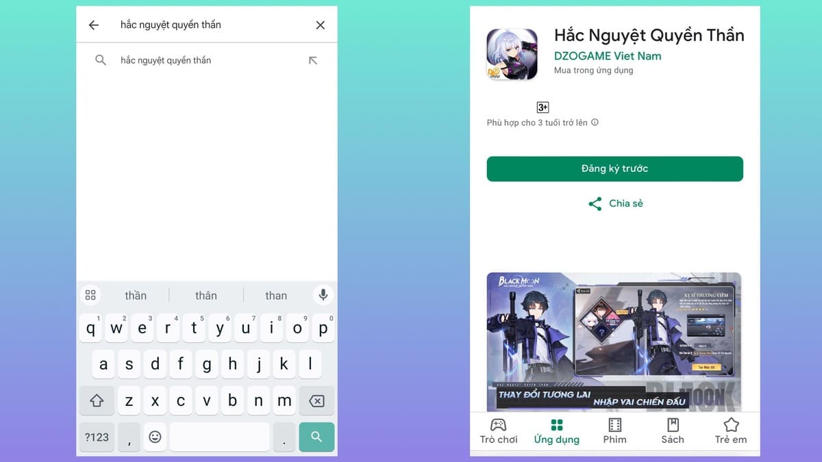 Cách tải Hắc Nguyệt Quyền Thần trên điện thoại Android, iOS