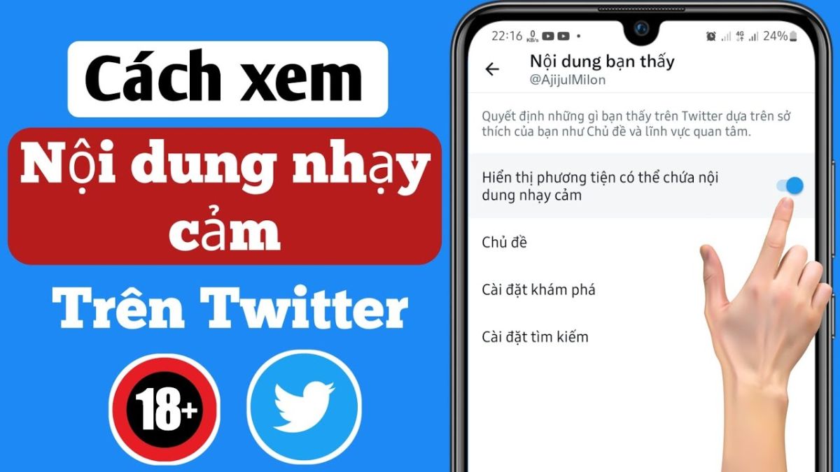 Cách thay đổi cài đặt Twitter để ẩn các nội dung nhạy cảm