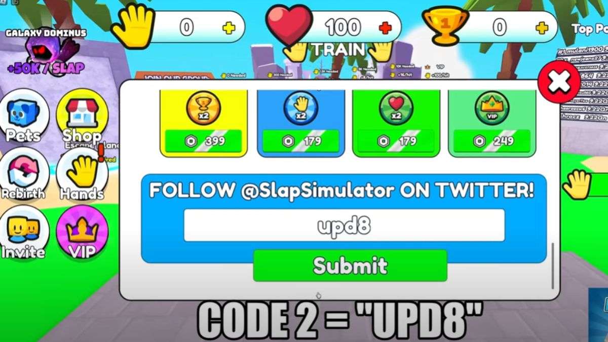 Code Power Slap Simulator mới nhất 2024 | Cách nhập code