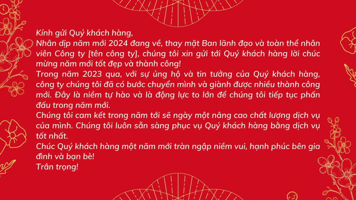 30+ Mẫu thư chúc Tết, thư chúc mừng năm mới 2024