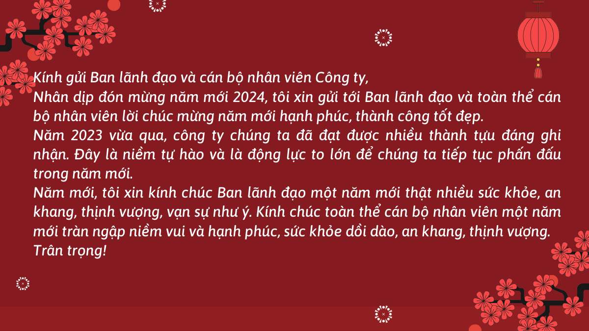 30+ Mẫu thư chúc Tết, thư chúc mừng năm mới 2024