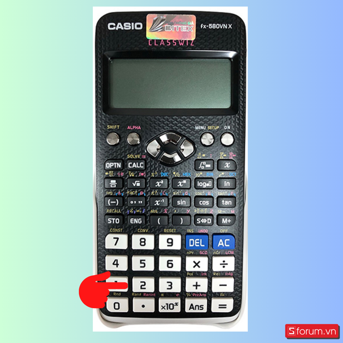 Bật mí cách bấm φ trên máy tính Casio 580 cực đơn giản
