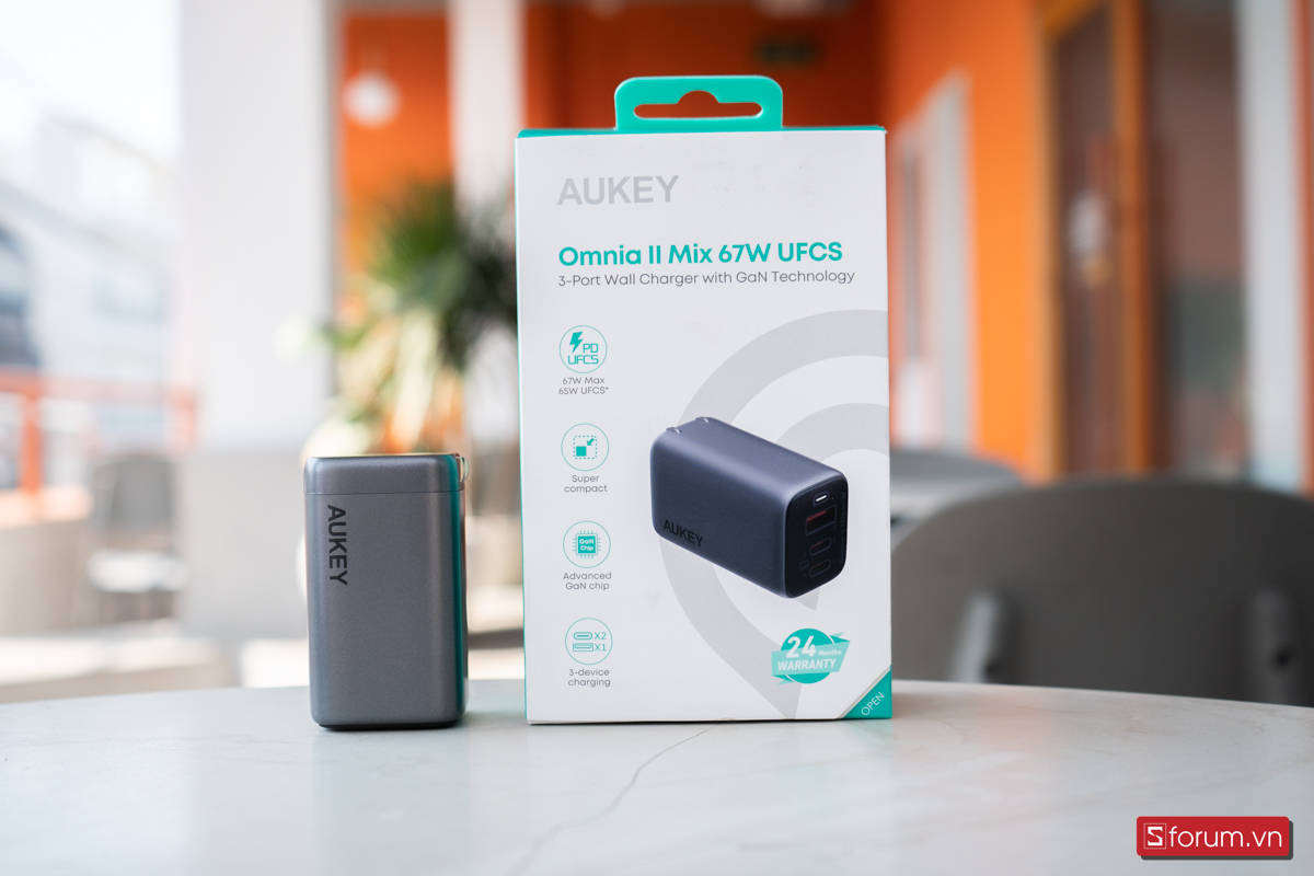 Trên tay củ sạc Aukey Omnia II Mix 67W: Thiết kế hiện đại, siêu nhỏ gọn trong lòng bàn tay, sạc ...