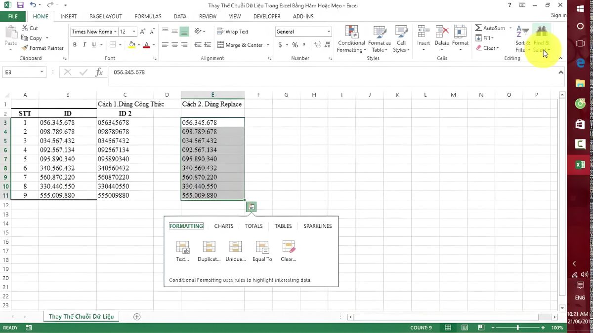 2 Cách bỏ dấu chấm trong Excel đơn giản, nhanh chóng nhất