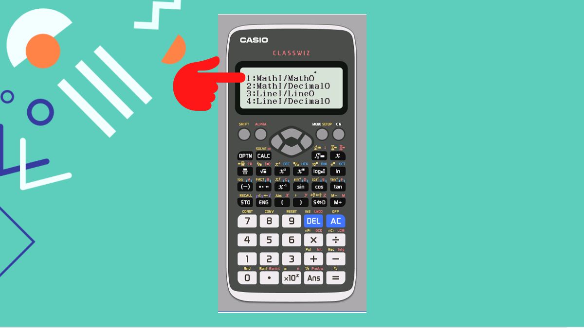 Cách bật chữ Math trên máy tính Casio FX580VN PLUS