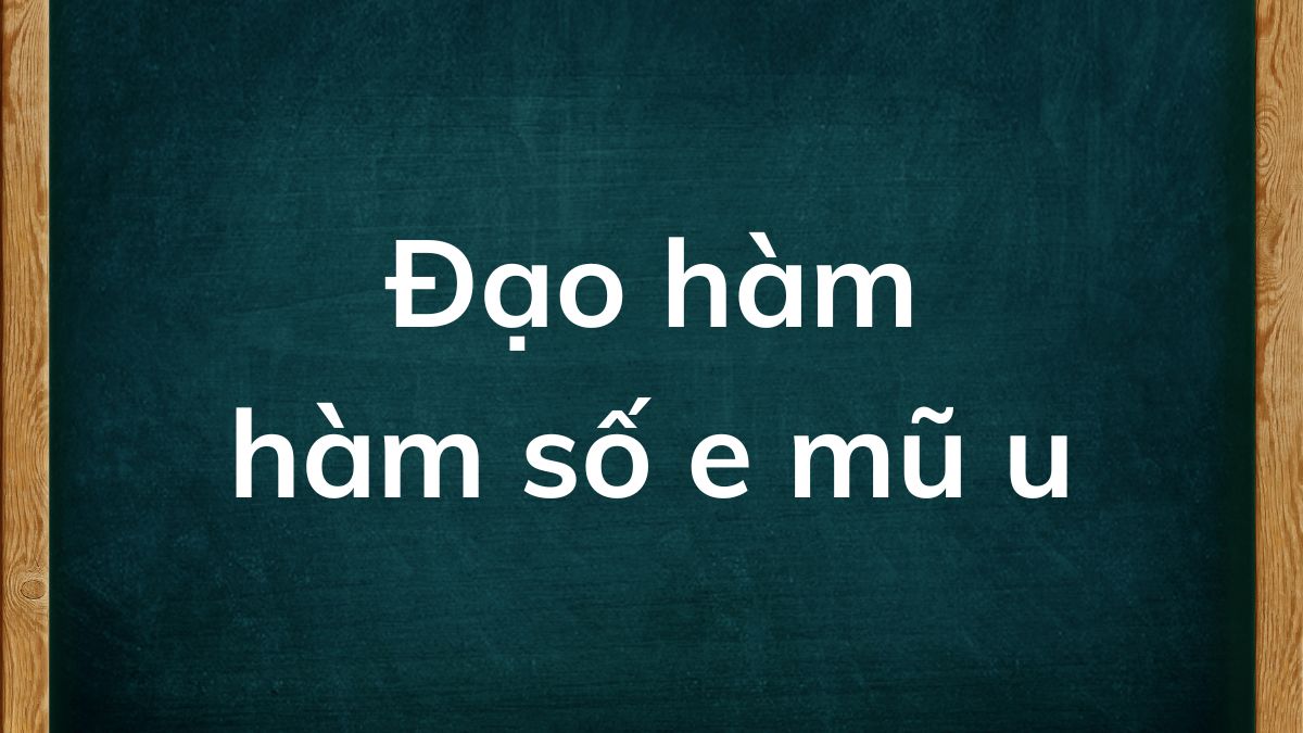 Tìm hiểu những điều cần biết về đạo hàm e mũ u