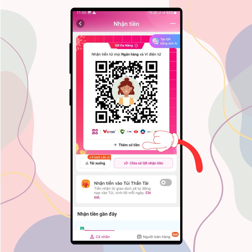 Hướng dẫn tạo mã QR nhận tiền có sẵn số tiền trên MoMo siêu đơn giản