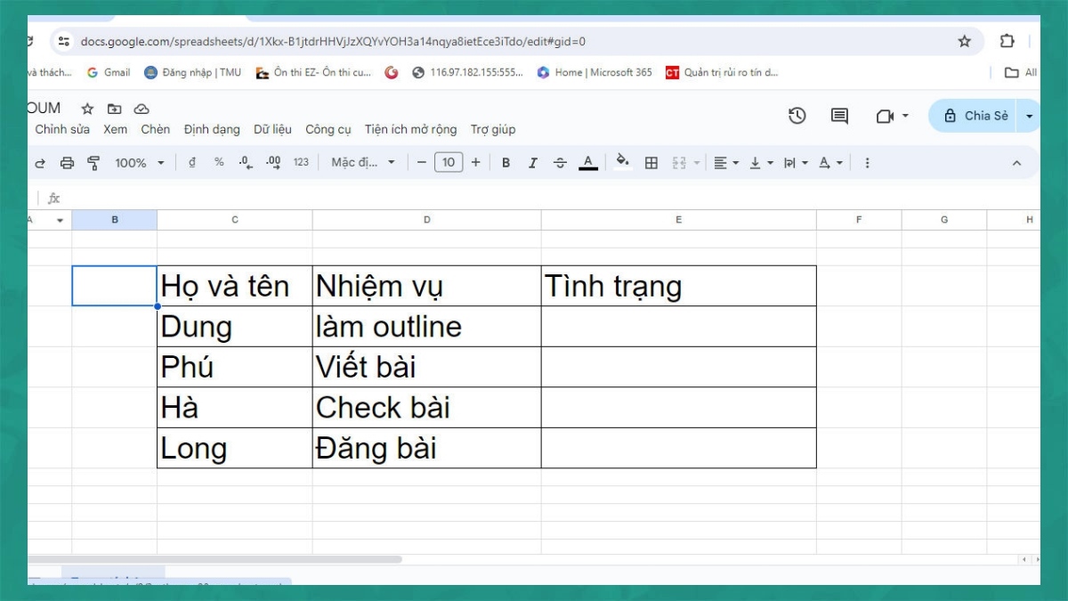 Cách tạo checkbox trong Google Sheet (hộp kiểm) dễ dàng