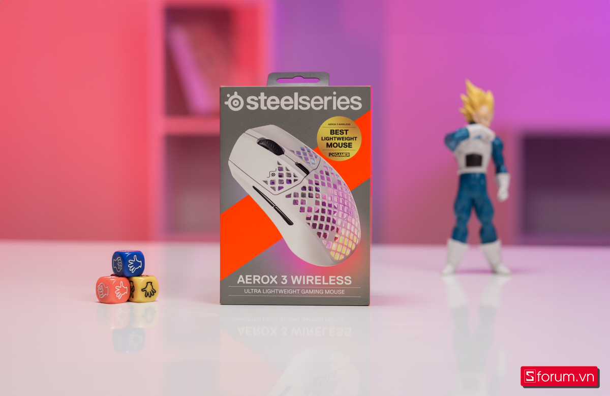 Trên tay Steelseries Aerox 3 Wireless: Siêu nhẹ 66 gram, bắn sniper cực đỉnh, giá 2.9 triệu