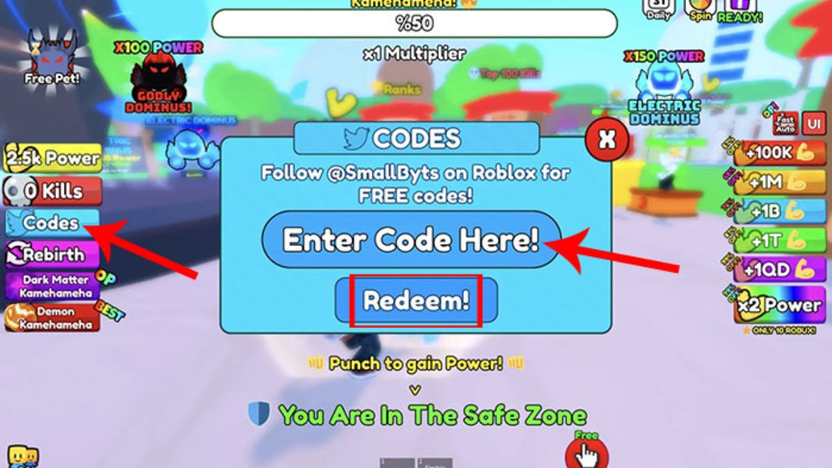 Code Kamehameha Simulator mới nhất tháng 05/2024